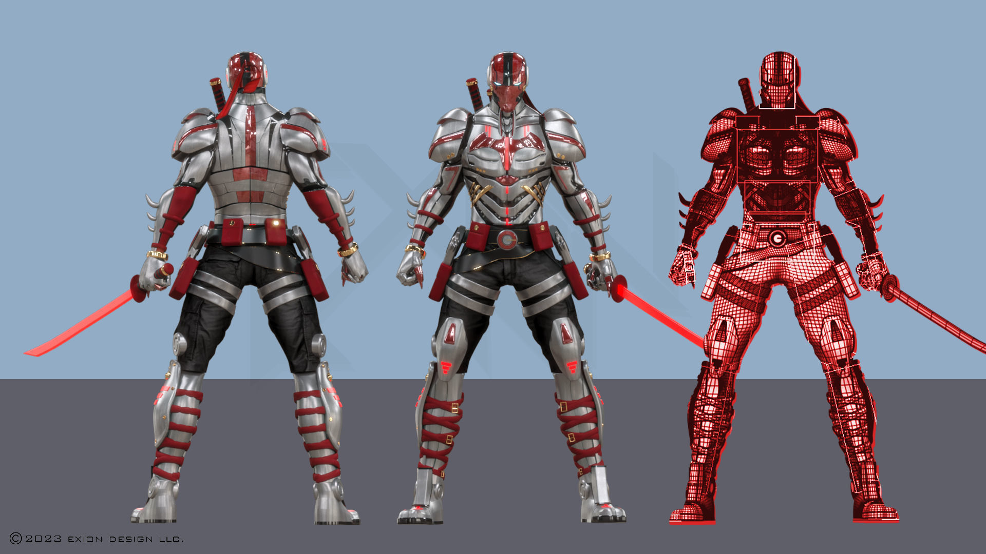 Red Hood Red Ronin 3D model rigged | CGTrader