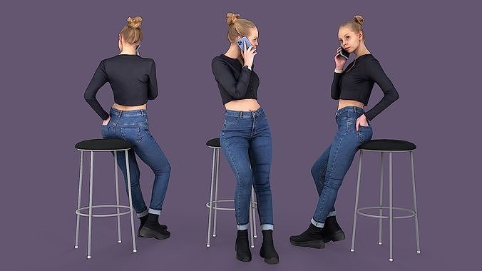 Buttoned Elegance Chit Chat Chic 3d Model Cgtrader