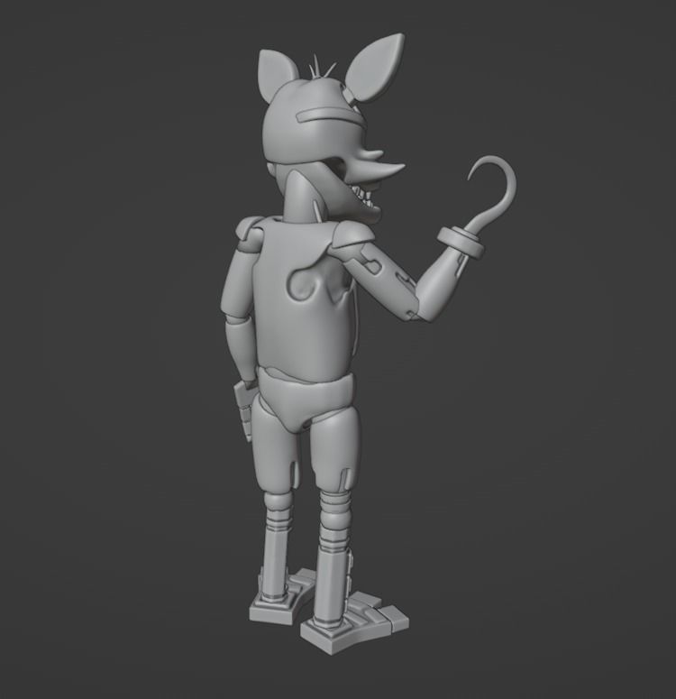 Foxy fnaf 1 3D model 3D printable | CGTrader