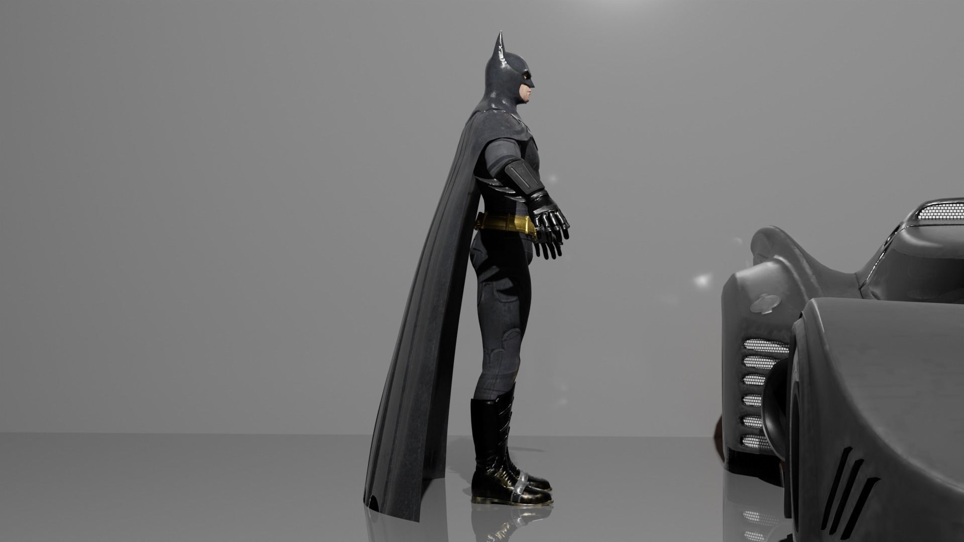 Michael Keaton Batman 3D model rigged | CGTrader