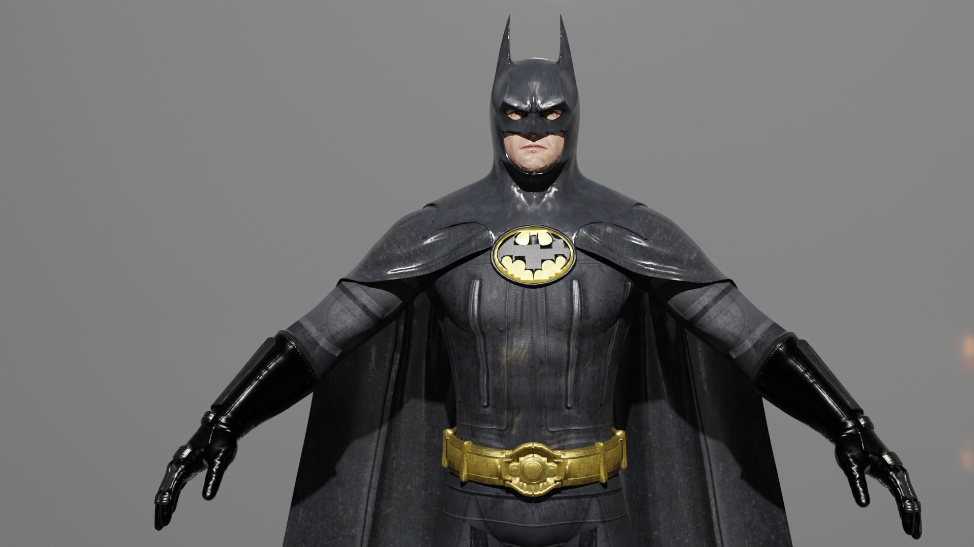 Michael Keaton Batman 3D model rigged | CGTrader