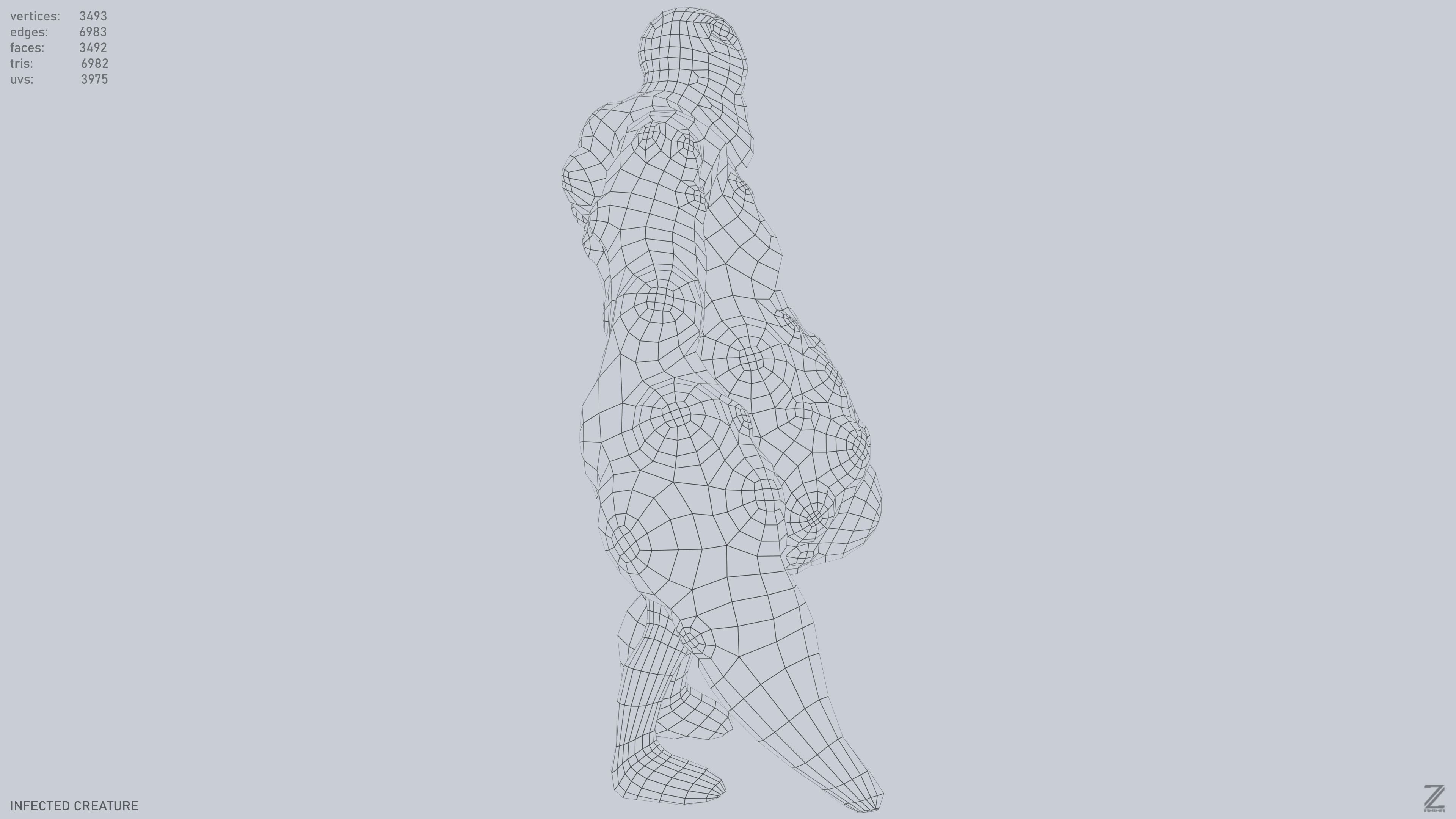 3D model Infected creature VR / AR / low-poly | CGTrader