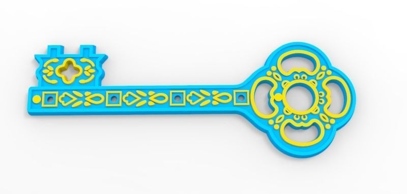 Luxury Decorative Key 3D model 3D printable | CGTrader