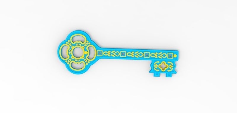 Luxury Decorative Key 3D model 3D printable | CGTrader