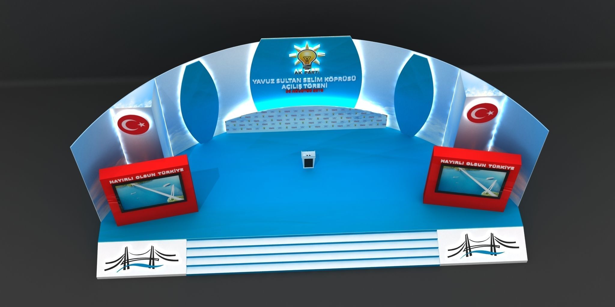 Huge Opening Ceremony Stage 104 3D model | CGTrader
