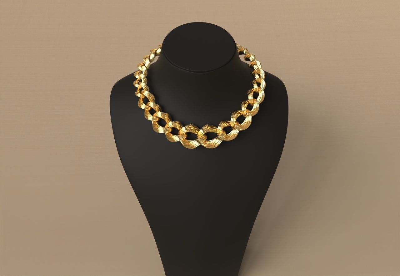 Graduated Cuban Chain Link Line Texture Model 3D model 3D printable ...