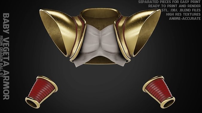 Dragon Ball Baby Vegeta Armor for Cosplay 3D model 3D printable | CGTrader