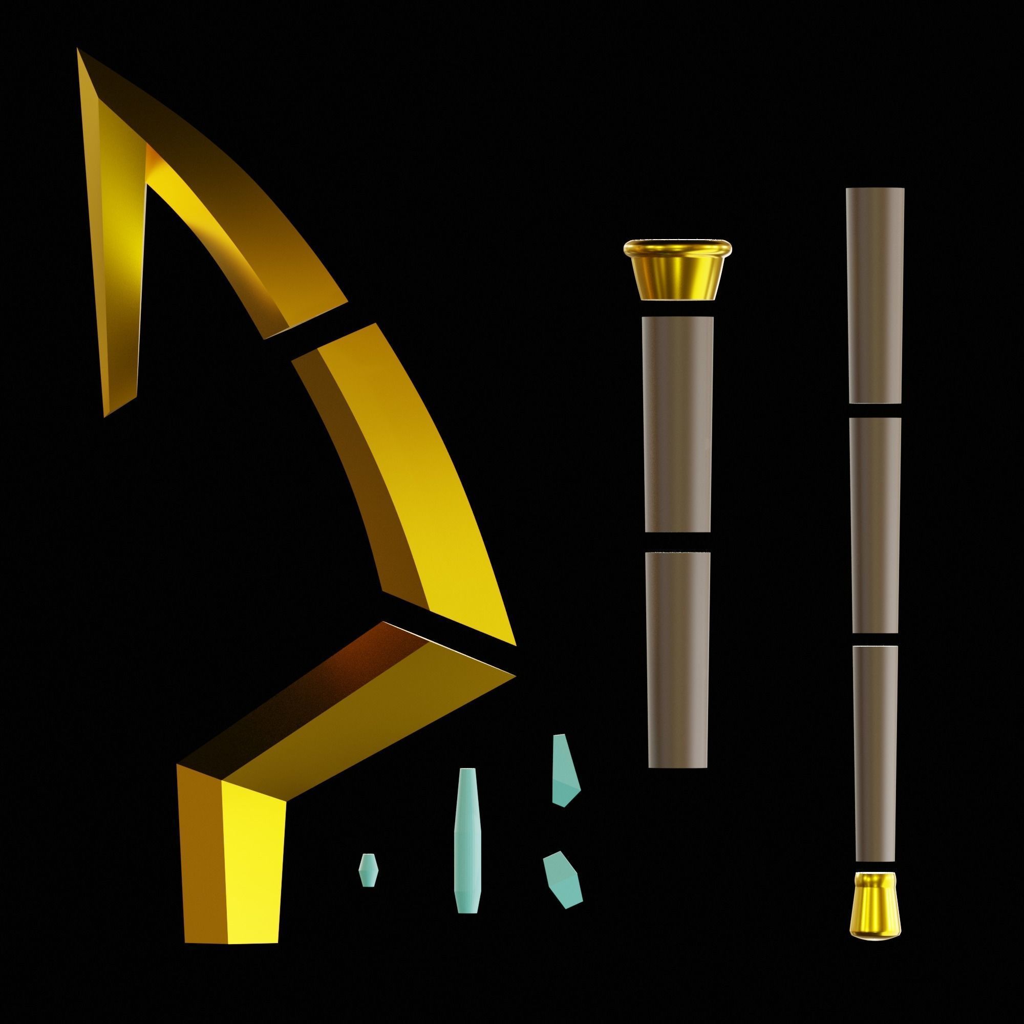 Sly Cooper cane 3D model 3D printable | CGTrader