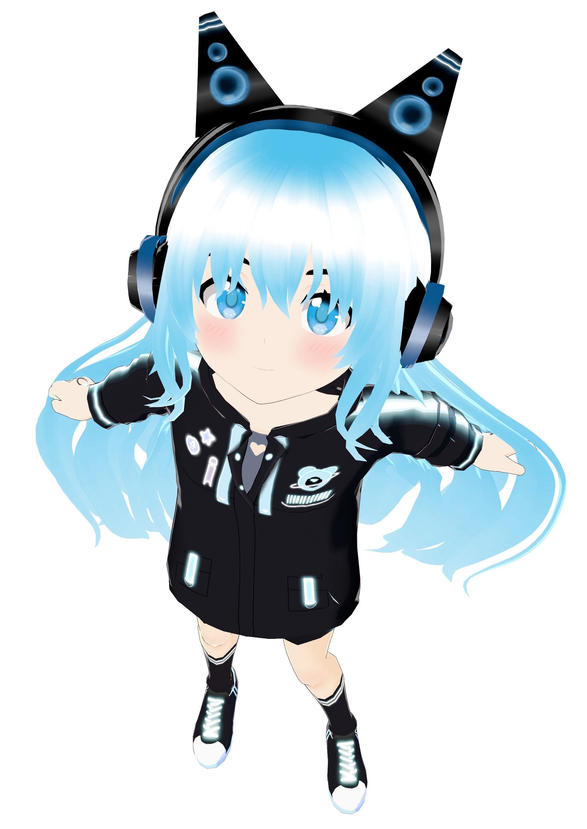 3D model Chibi Anime Gamer Girl VR / AR / low-poly | CGTrader