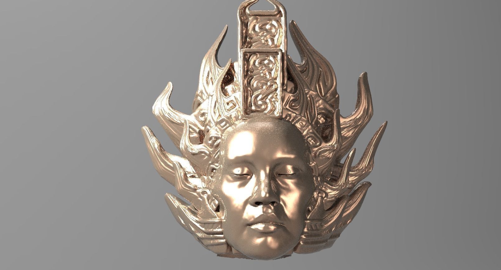 Aztec Crown statue 3 3D model | CGTrader