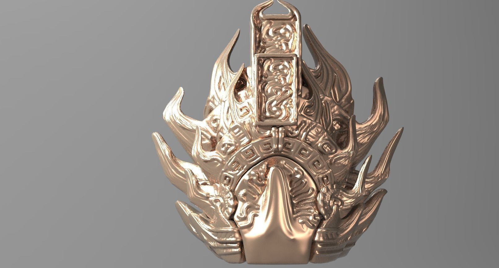 Aztec Crown statue 4 3D model | CGTrader