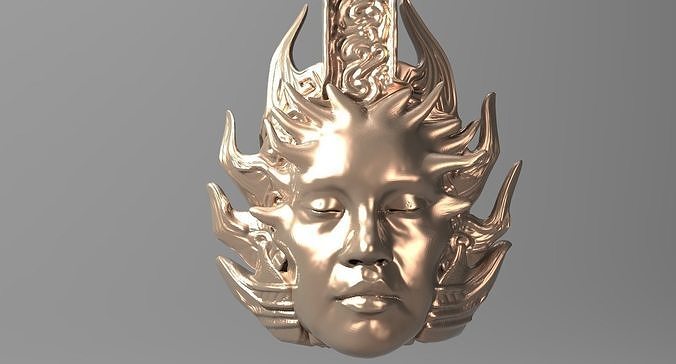 Aztec Head Sculpture 1 3D model | CGTrader
