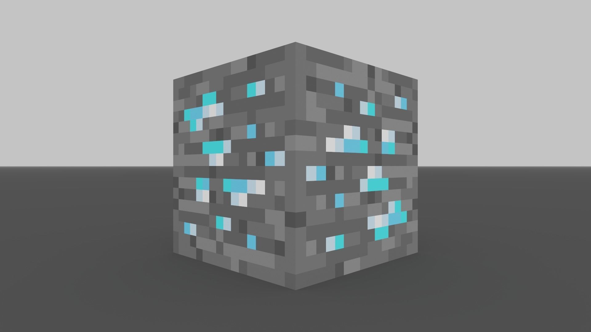3D model MineCraft diamond ore block VR / AR / low-poly | CGTrader