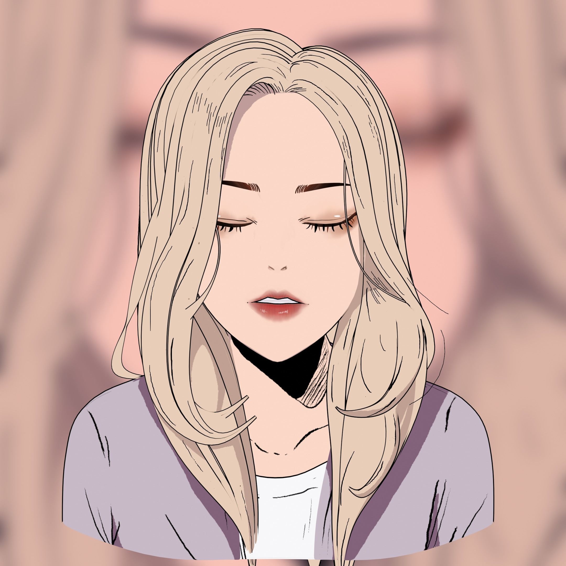 3d Webtoon Girl 3D model rigged | CGTrader