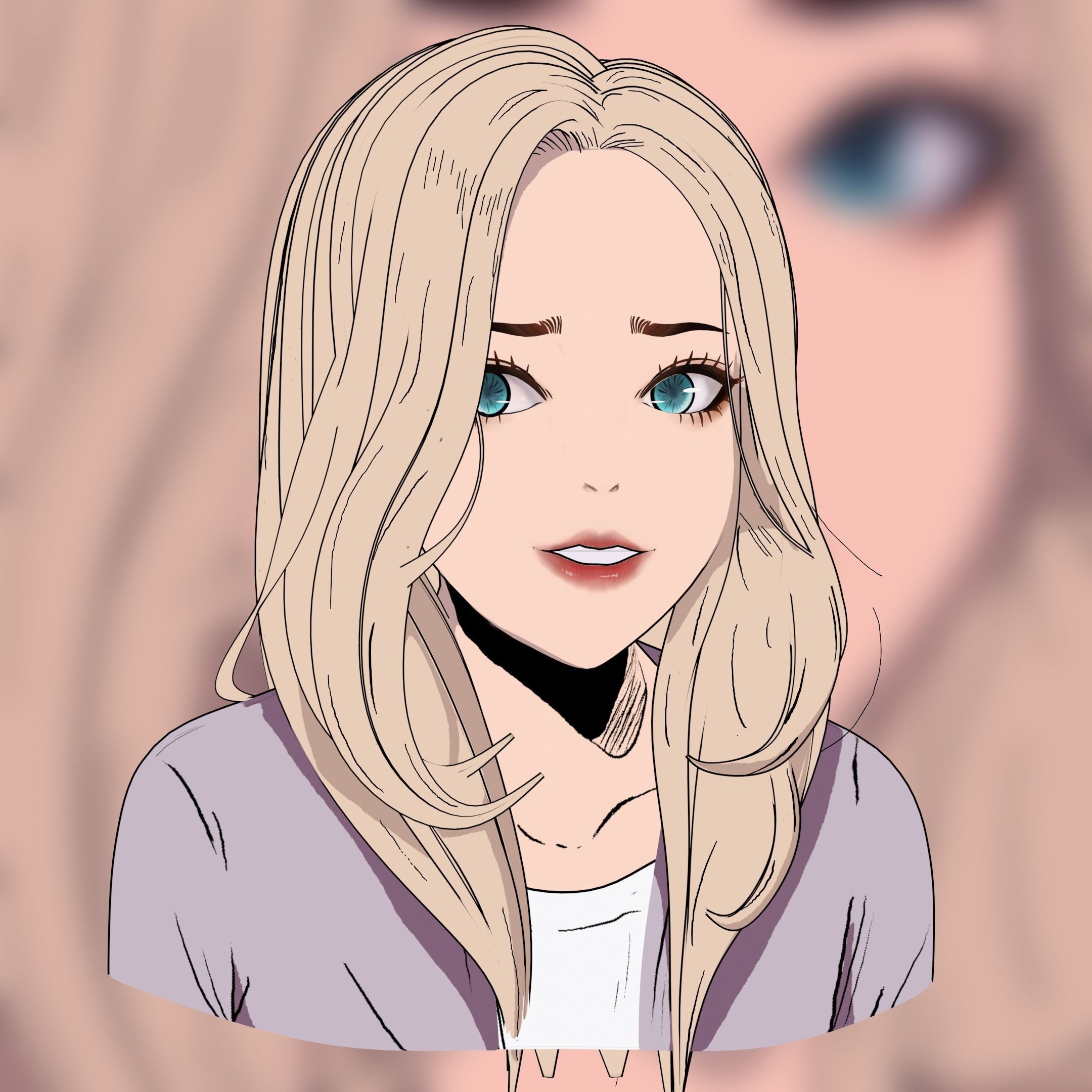 3d Webtoon Girl 3D model rigged | CGTrader