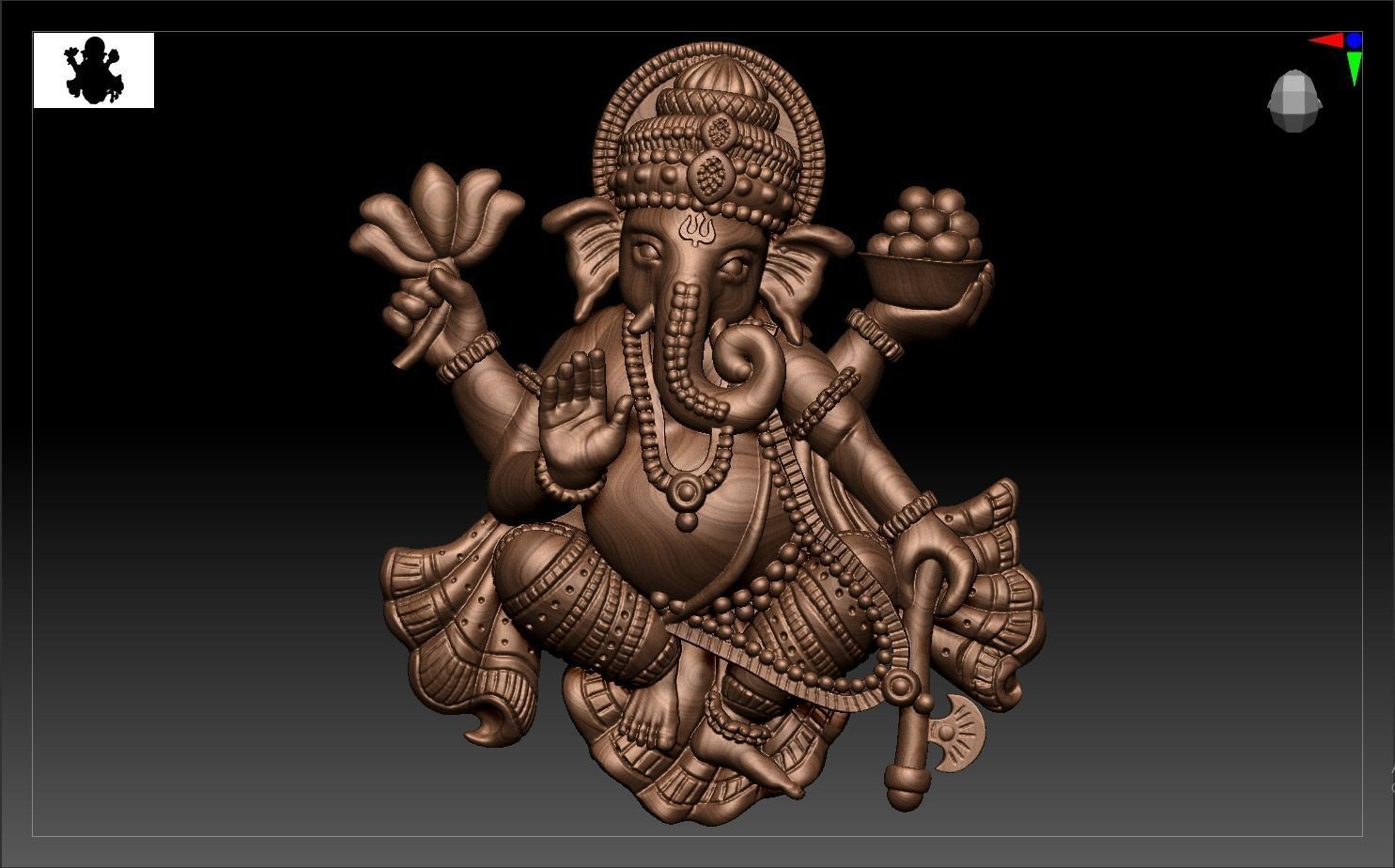 Ganesh Ji 3D Model 03 3D print model 3D model 3D printable | CGTrader