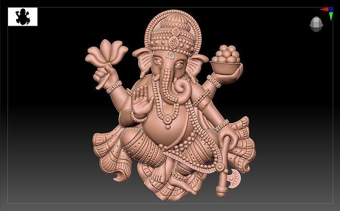 Ganesh Ji 3D Model 03 3D print model 3D model 3D printable | CGTrader