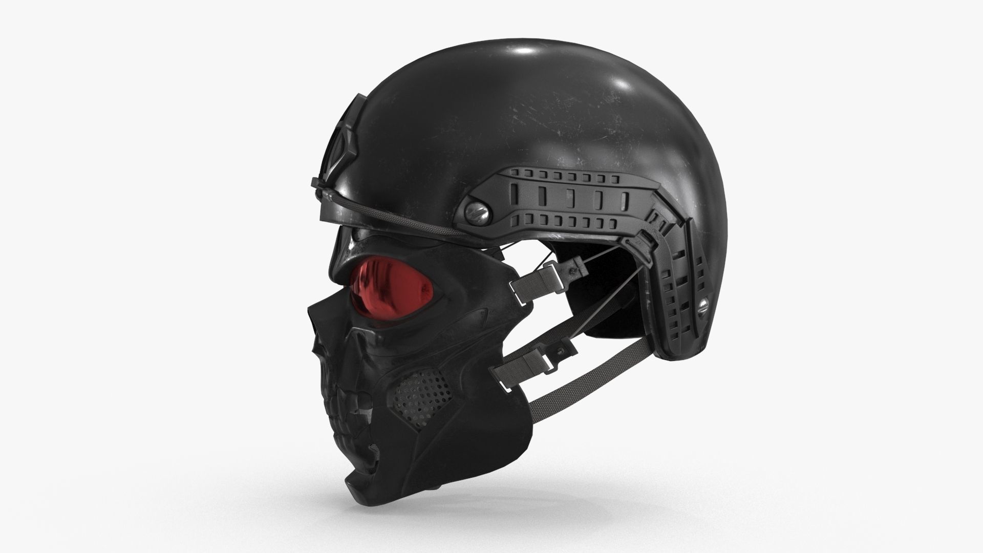 3D model Skull Mask with Hemlet VR / AR / low-poly | CGTrader