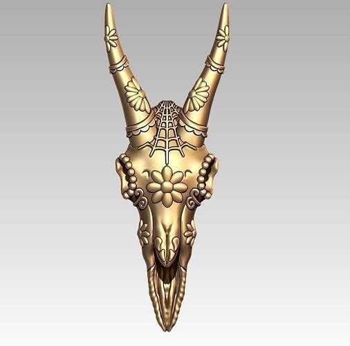 Skeleton Zodiac Capricorn Pendant 3D model 3D printable | CGTrader