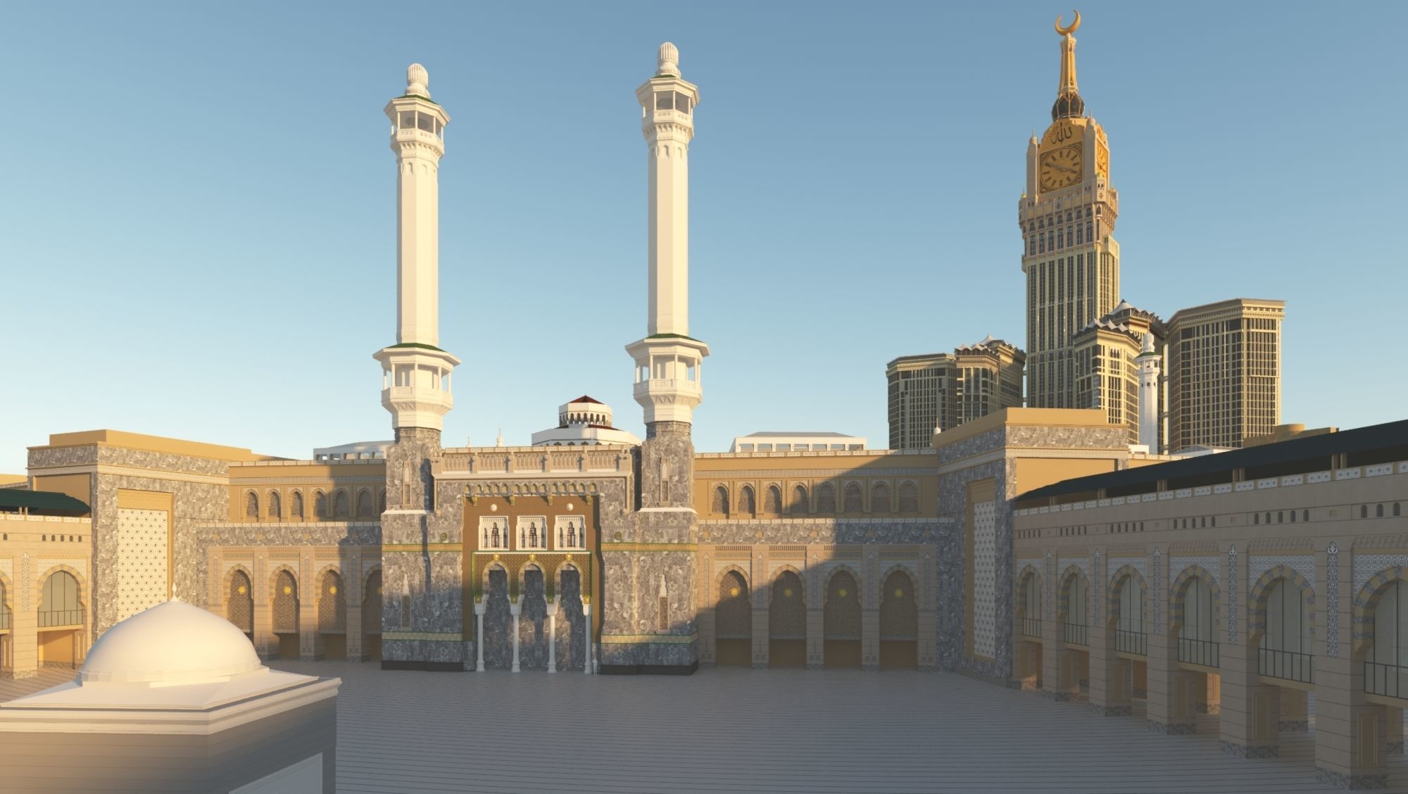 Mecca royal tower mosque 3D model | CGTrader