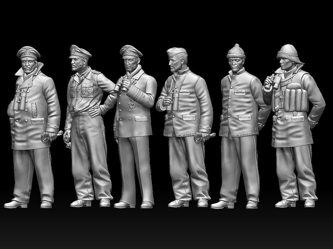 GERMAN sailors U-BOAT ww2 3D model 3D printable | CGTrader