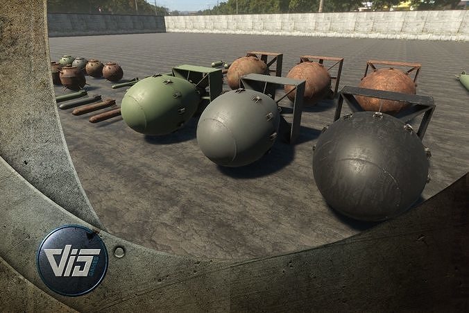 3D model HQ Bombs Collection PBR VR / AR / low-poly | CGTrader