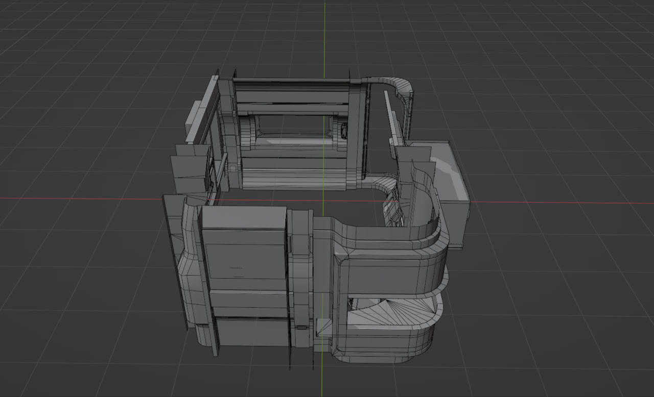 3D model Futuristic chamber Sci-fi simulation Cyber realm High-tech ...