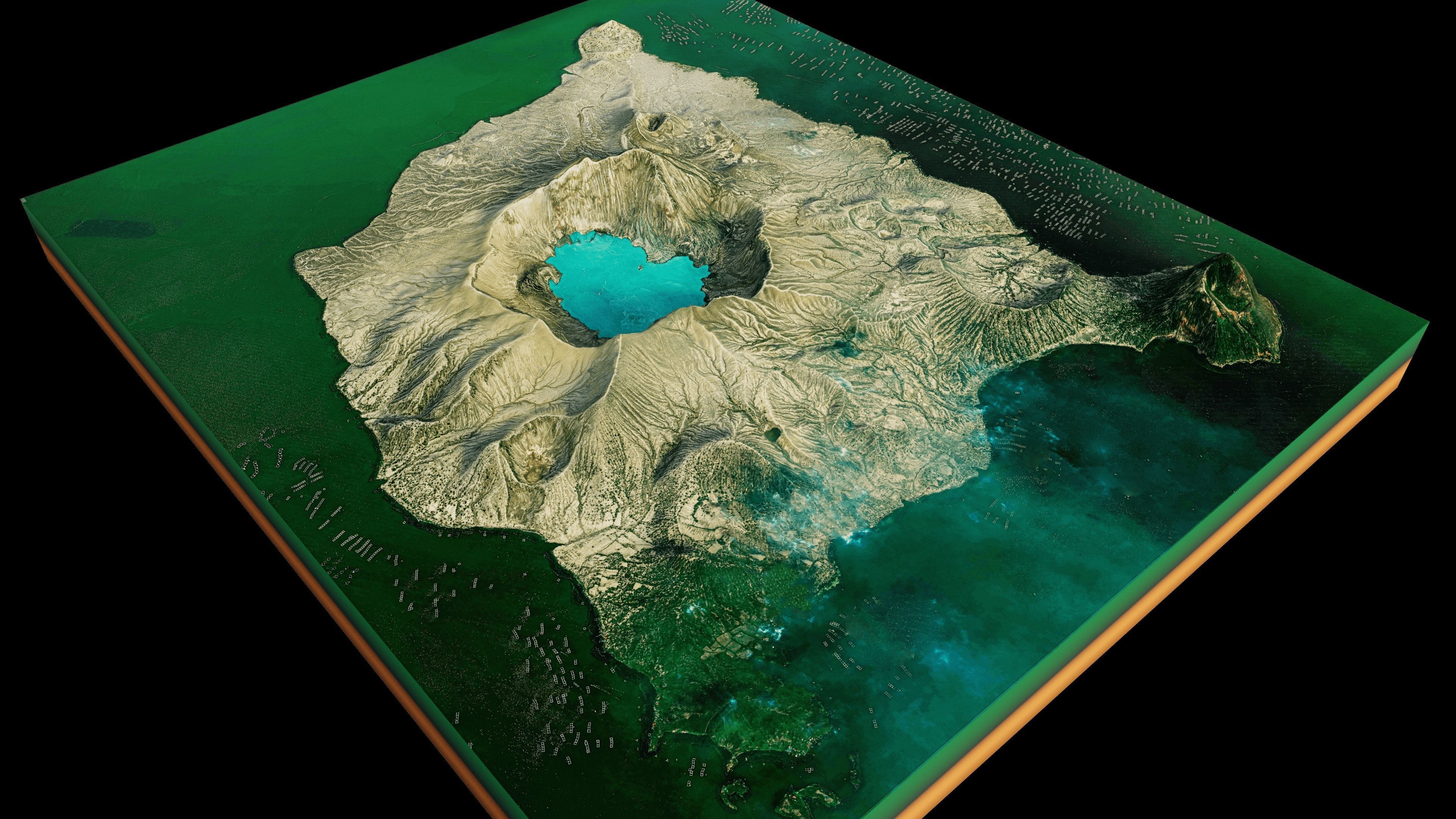 Taal Volcano 3d model terrain 3D model | CGTrader