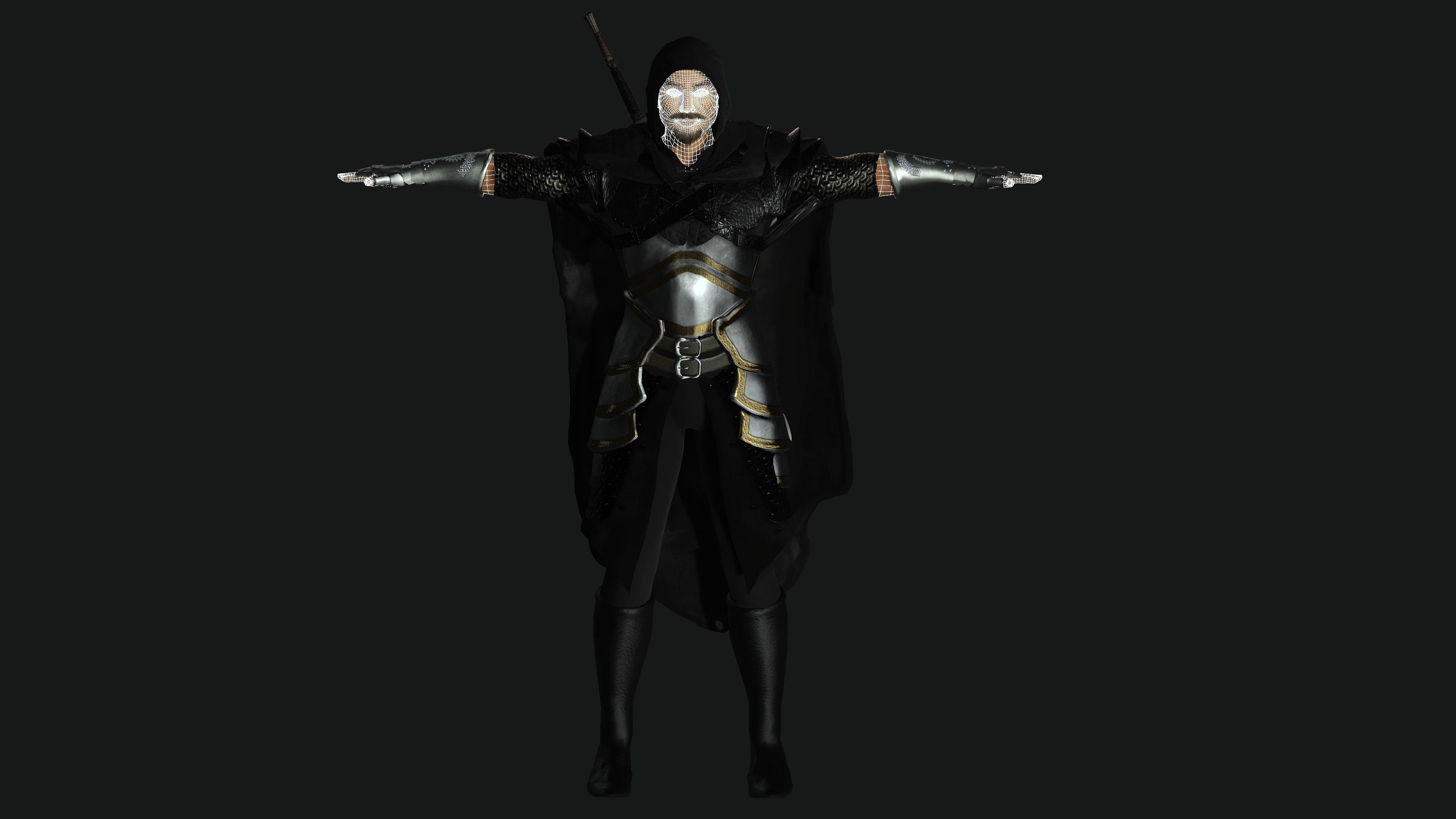 3D model AAA 3D MALE FIGHTER WARRIOR - REALISTIC RIG GAME CHARACTER VR ...