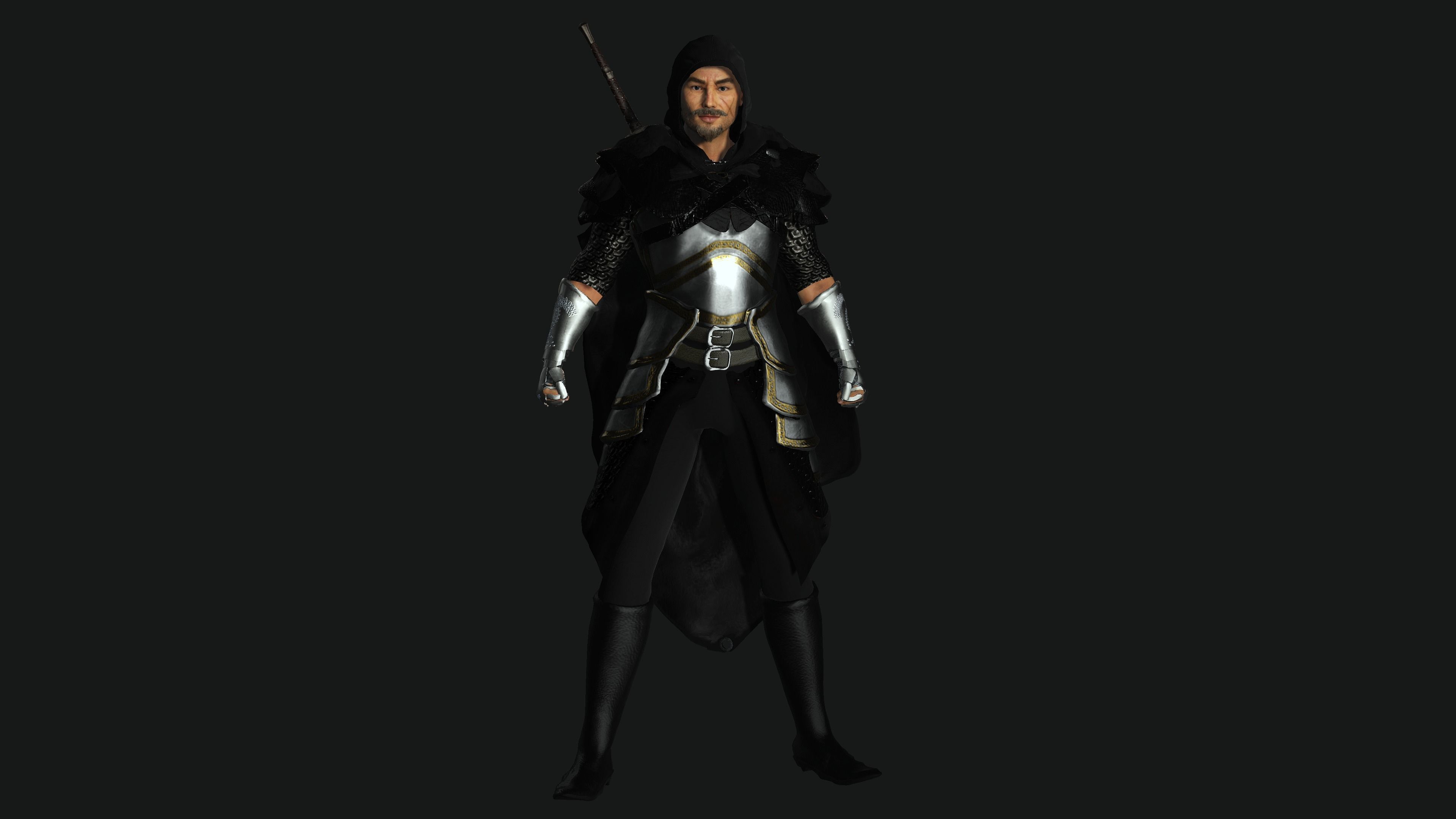 3D model AAA 3D MALE FIGHTER WARRIOR - REALISTIC RIG GAME CHARACTER VR ...