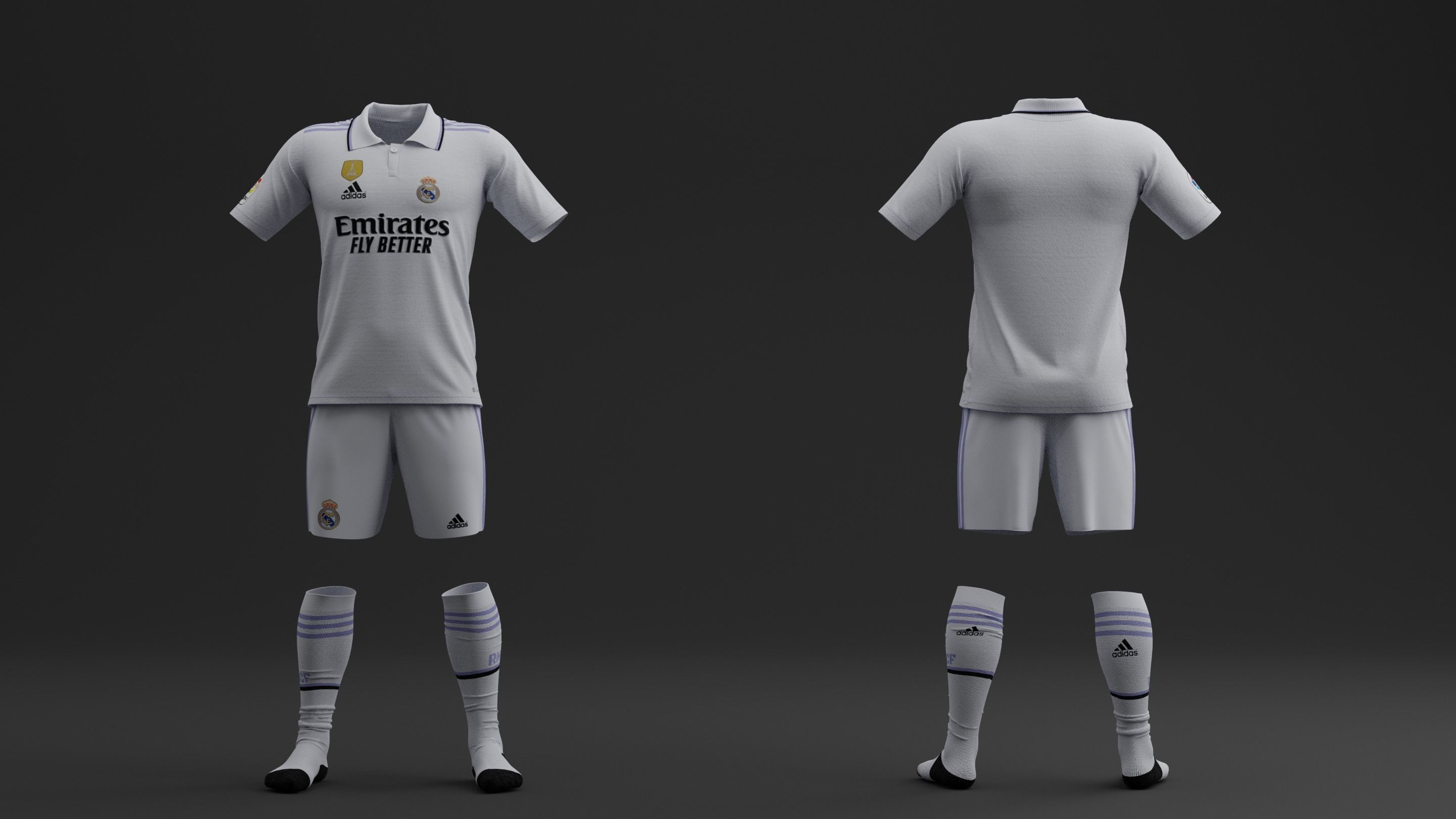 Real Madrid 2022 Home Jersey 3D model | CGTrader