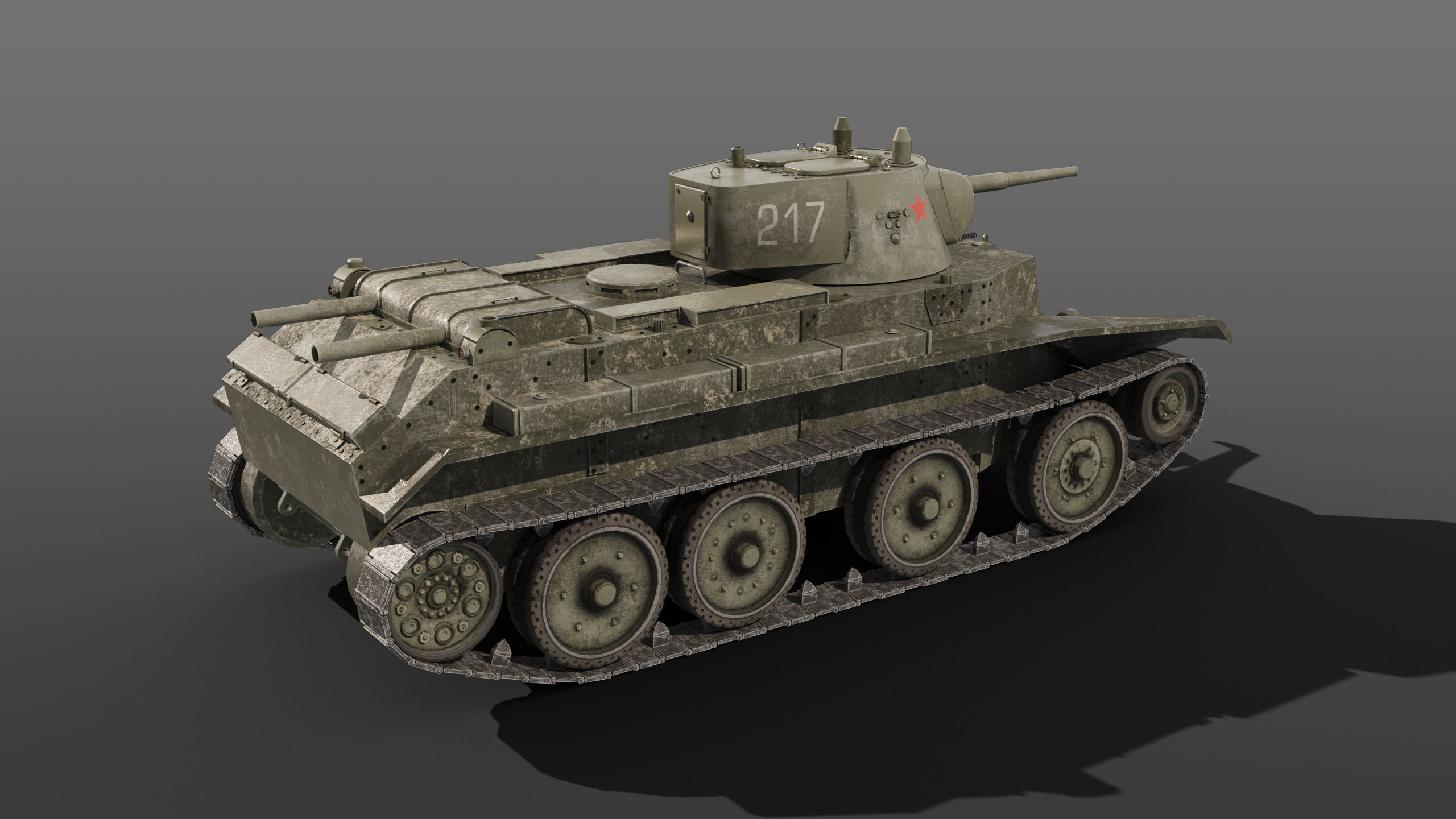 3D model BT-7 soviet tank VR / AR / low-poly | CGTrader