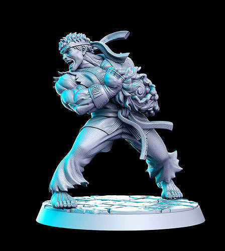Ryu Street Fighter Soul Calibur Blade Ps Game 32mm Pre Supported 3d Model 3d Printable Cgtrader
