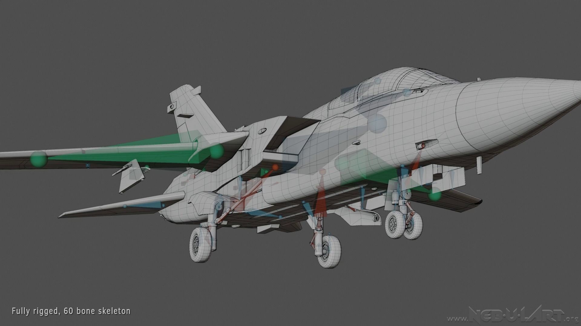 Panavia Tornado ADV F3 3D model rigged | CGTrader