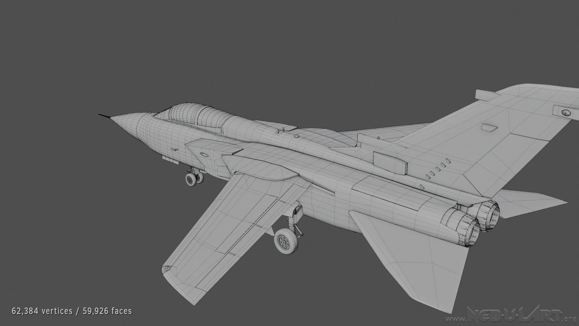 Panavia Tornado ADV F3 3D model rigged | CGTrader