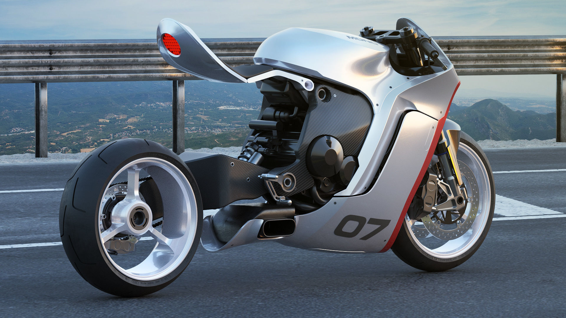 Concept Motorcycle Mono Racr 3D model | CGTrader