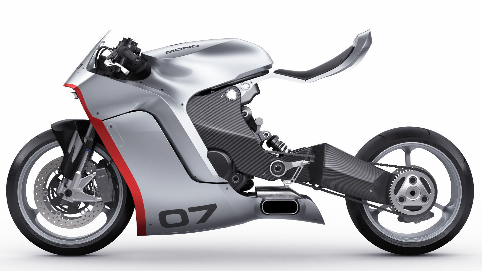 Concept Motorcycle Mono Racr 3D model | CGTrader