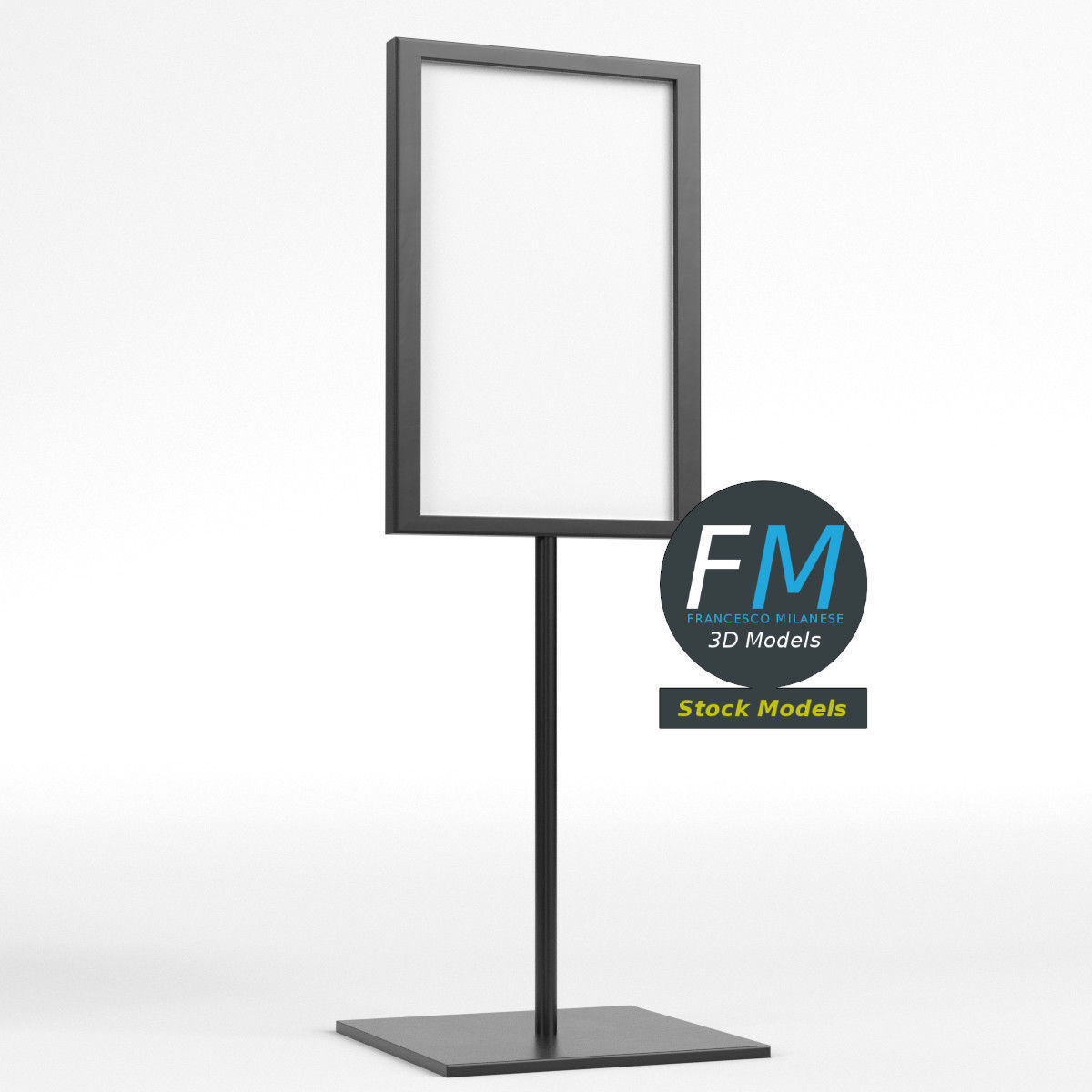 Tabletop sign holder 4 3D model | CGTrader