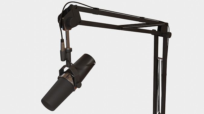 3D model Microphone and Boom Arm VR / AR / low-poly | CGTrader