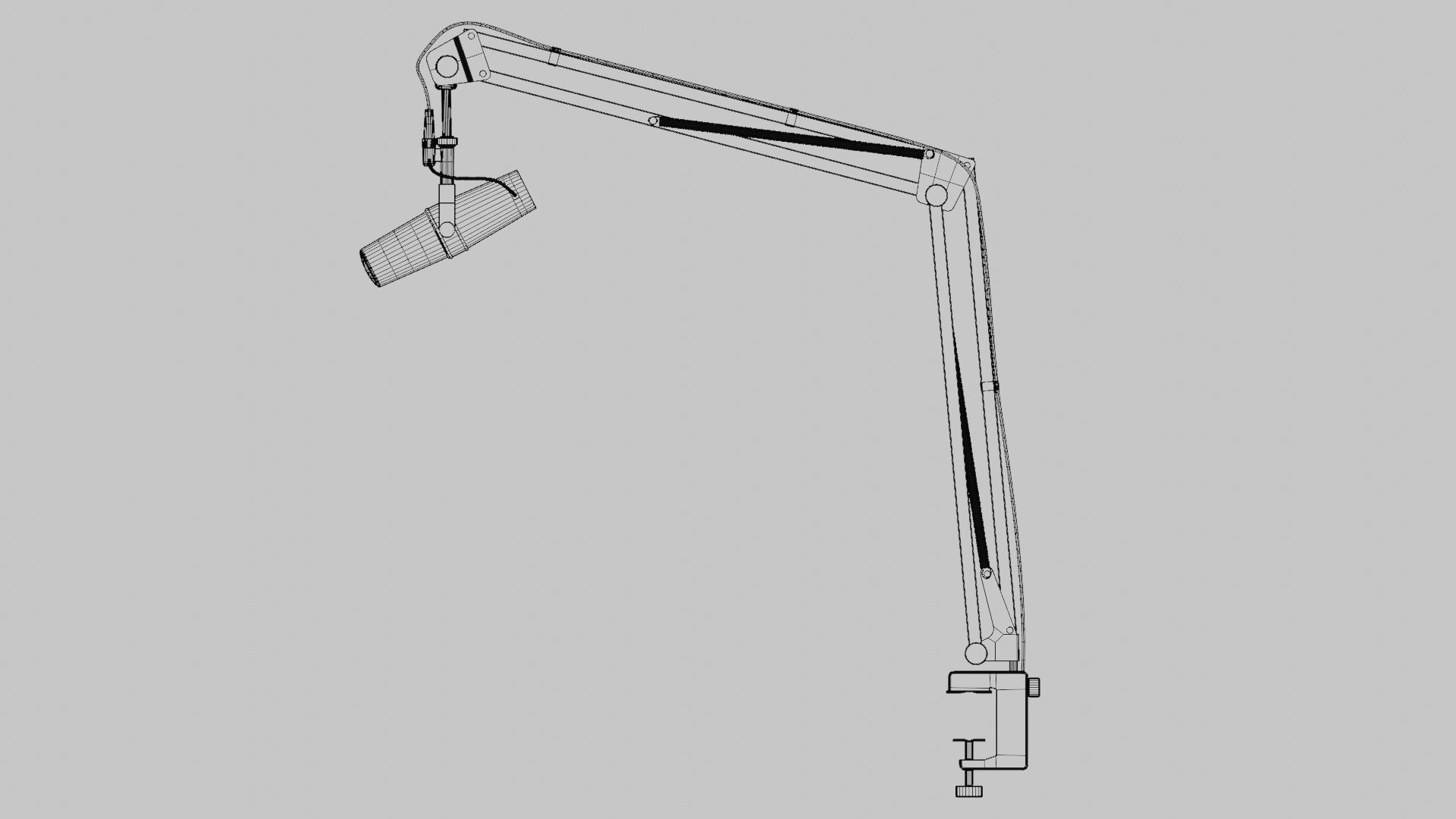 3D model Microphone and Boom Arm VR / AR / low-poly | CGTrader