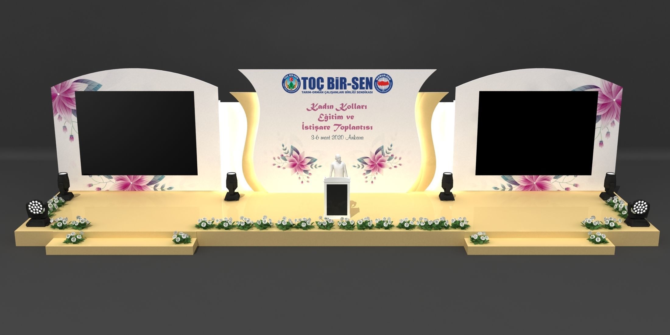 Woman Days Stage Decor 102 3D model | CGTrader