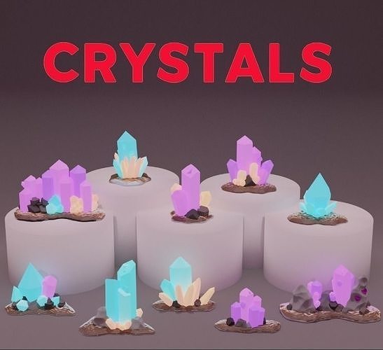 CRYSTALS PACK 1 3D model 3D printable | CGTrader