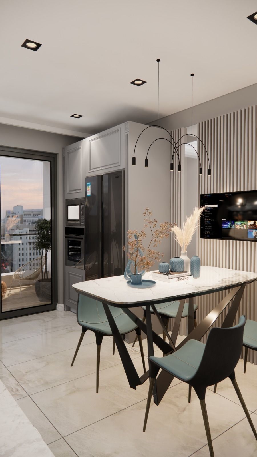 3D model sketchup enscape a kitchen render scene VR / AR / low-poly ...