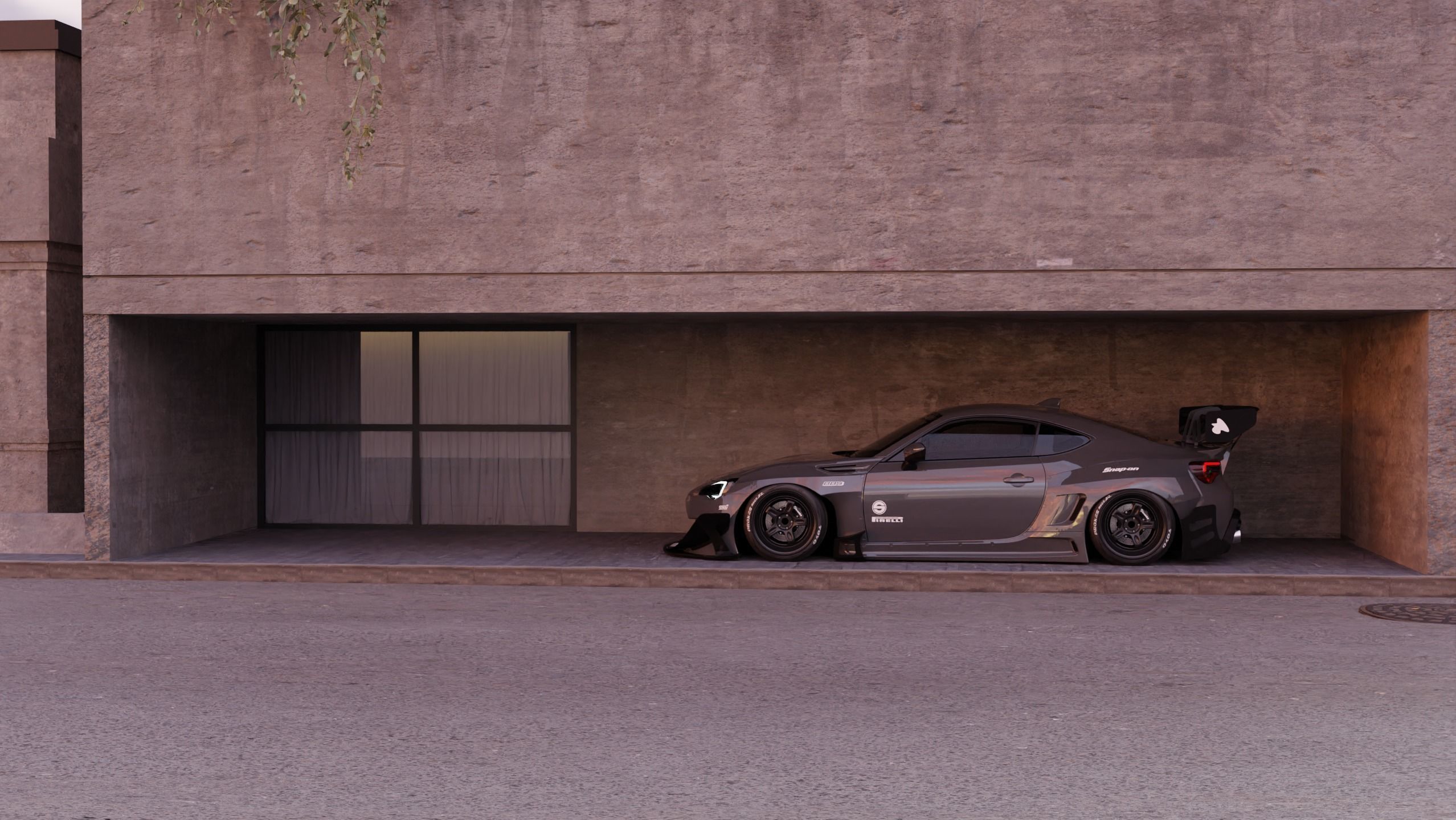 Car Environment Scene 3D Blender File And FBX File 3D model | CGTrader