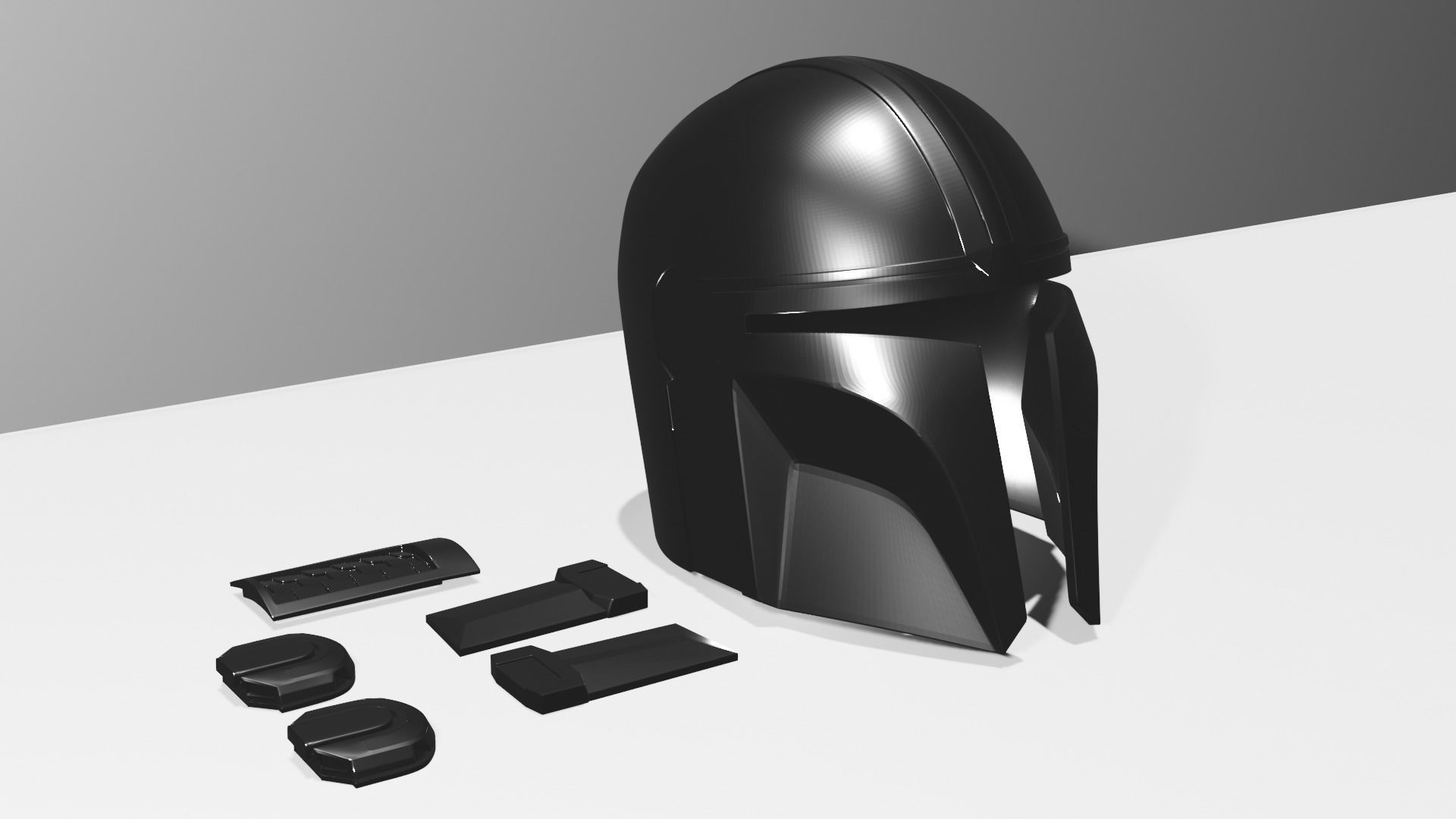 Mandalorian Helmet Mando Helmet Full Size 3D model 3D printable | CGTrader