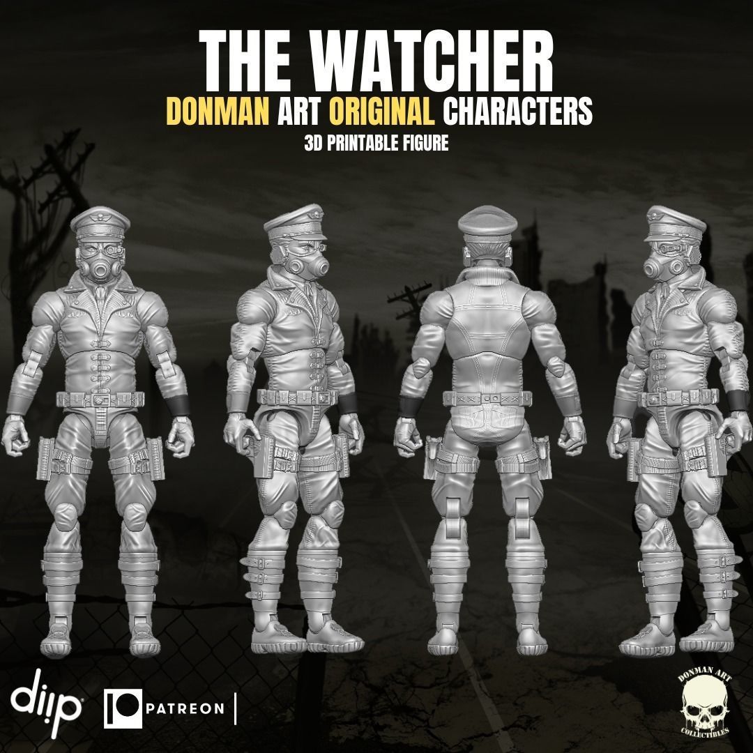 The Watcher Donman art Original 3D printable full action figure 3D ...
