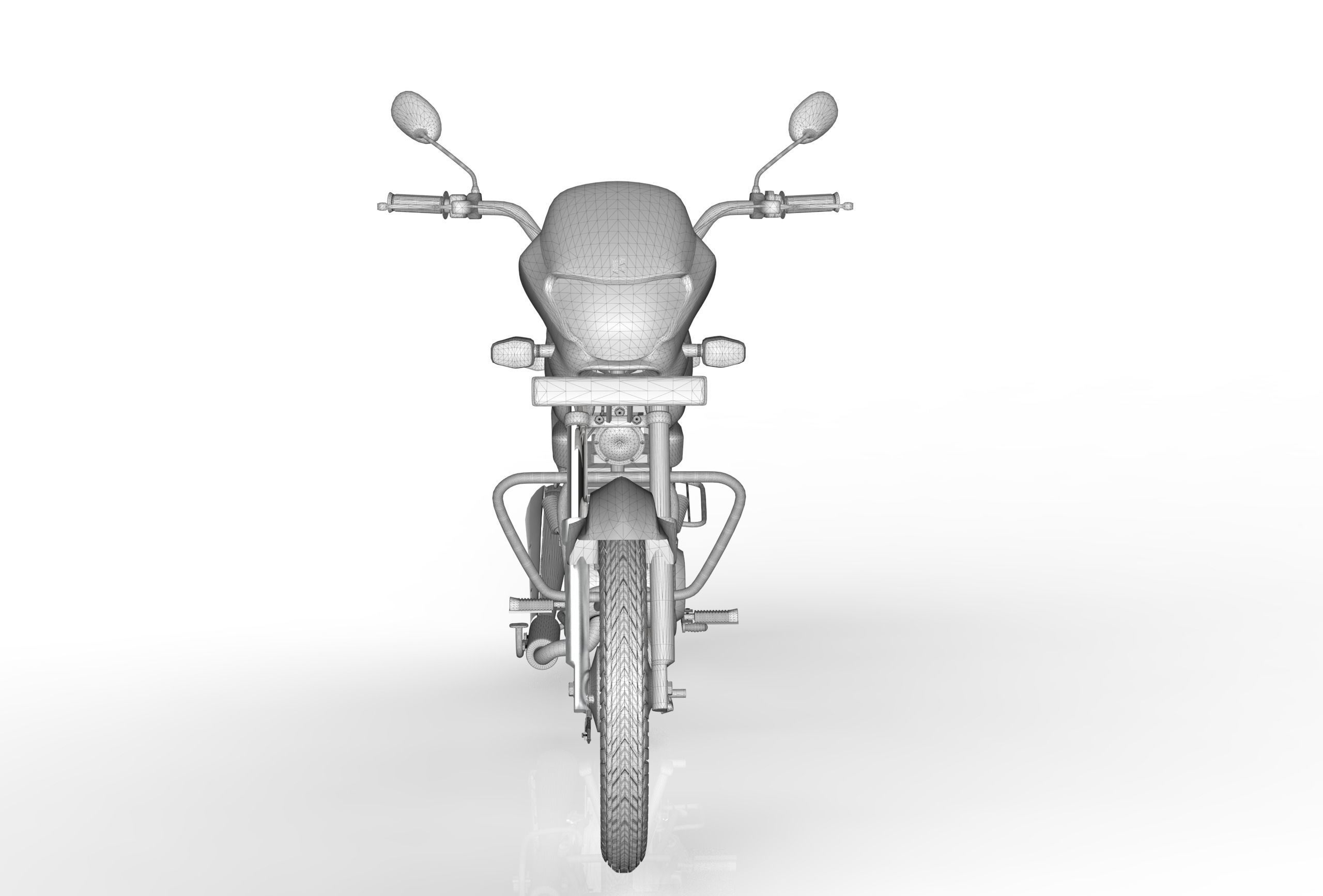 3D model Hero Deluxe Motorcycle 3d Model - Blender and Maya VR / AR ...