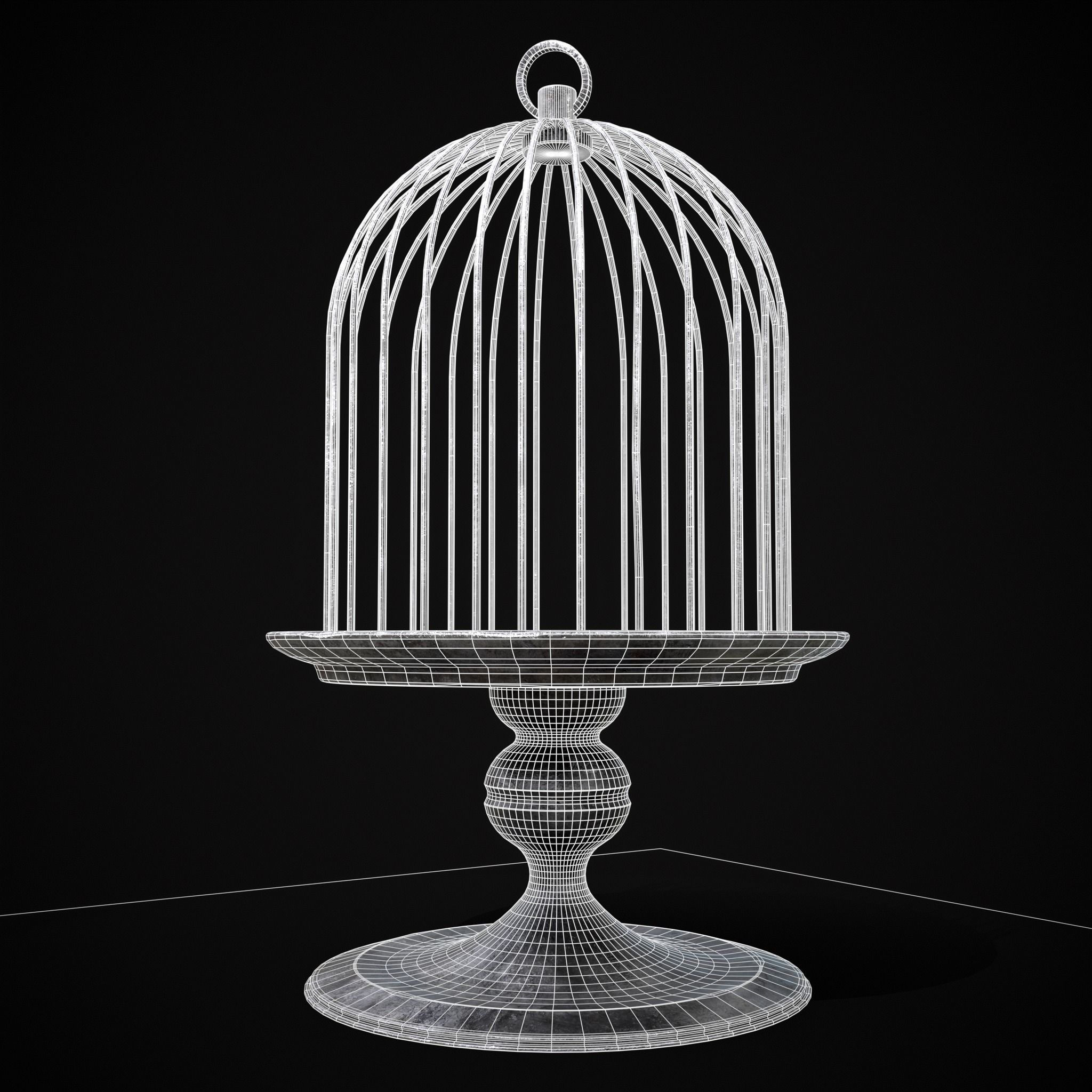 3D model Metal Bird Cage VR / AR / low-poly | CGTrader