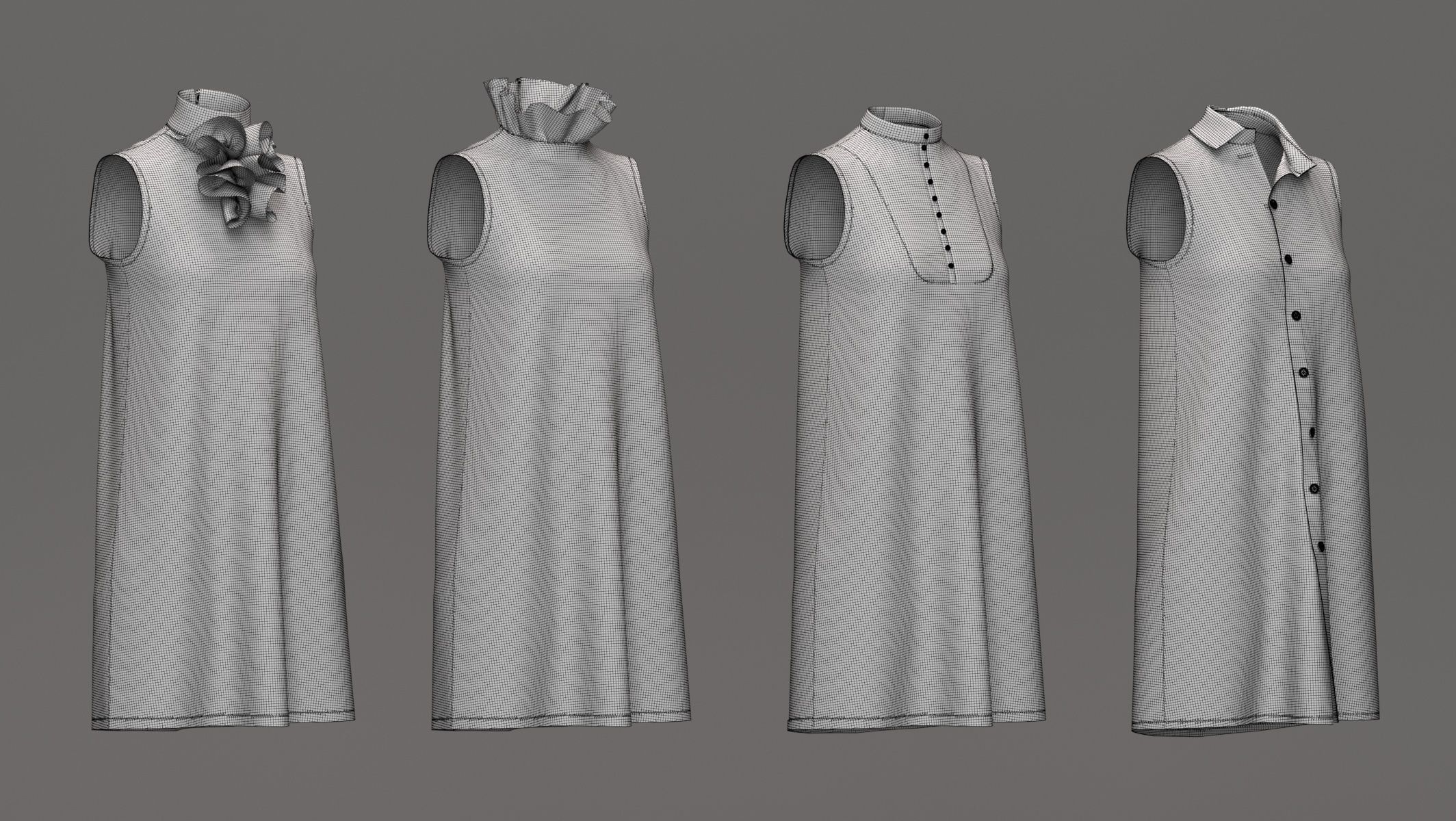 Pack of 12 different Collars 3D model | CGTrader