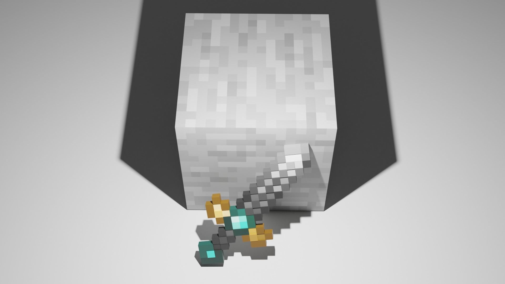 3D model Sword Minecraft Netherite VR / AR / low-poly | CGTrader
